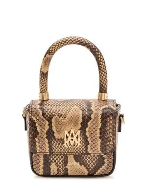 Amiri Python Mini Handbag - Brown