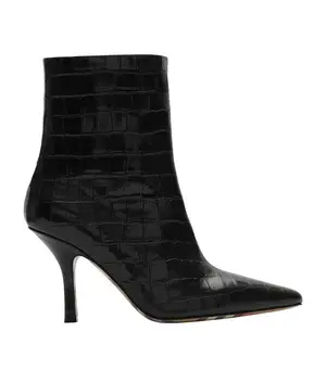 Burberry Croc-embossed Leather Dame Ankle Boots 90