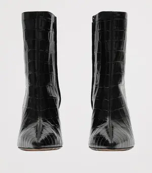 Burberry Croc-embossed Leather Dame Ankle Boots 90