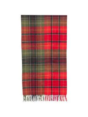 Barbour 100% Wool Scarf - Red