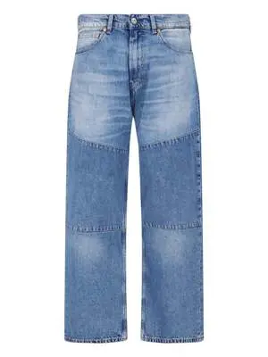 Our Legacy Patched Wide-leg Jeans - Blue