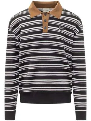Drole De Monsieur Wool & Viscose Polo Shirt - Navy