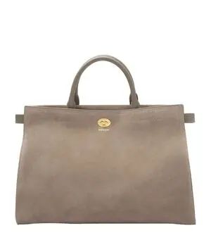 Burberry Medium Suede Cotswolds Tote Bag