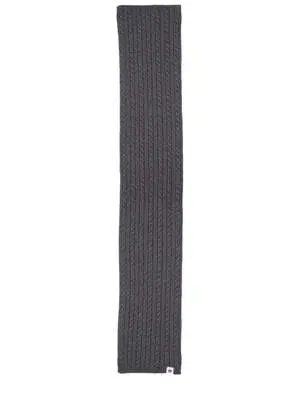 Bally Cable-knit Wool Scarf - Grey