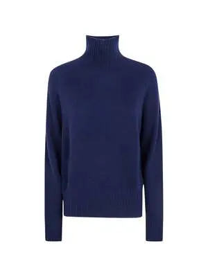 Seventy Seventy 100% Cashmere Crewneck Sweater Navy