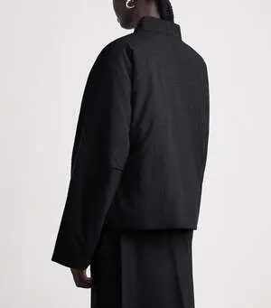 ST. AGNI Wool-blend Pillow Wrap Jacket - Black