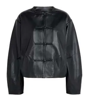 ST. AGNI Cocoon Leather Jacket