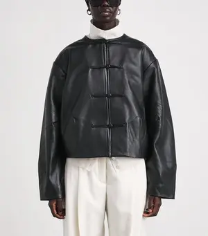 ST. AGNI Cocoon Leather Jacket