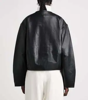 ST. AGNI Cocoon Leather Jacket