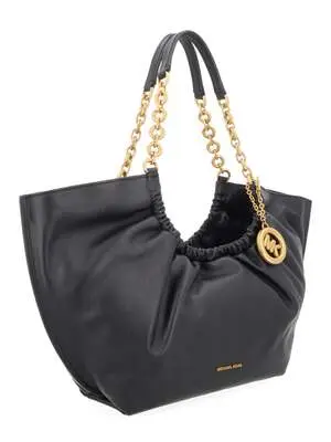 Michael Kors Ruched Chain Tote Bag - Black