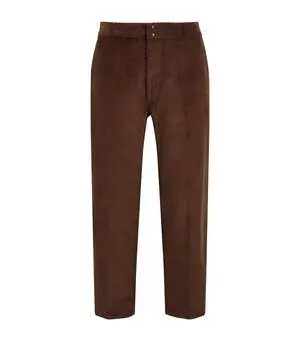 AMI Paris Cotton Corduroy Straight Trousers