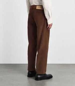 AMI Paris Cotton Corduroy Straight Trousers
