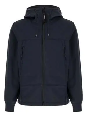 C.P. COMPANY C. P. Company Lens Detail Hooded Nylon Jacket With Zip Closure - Navy