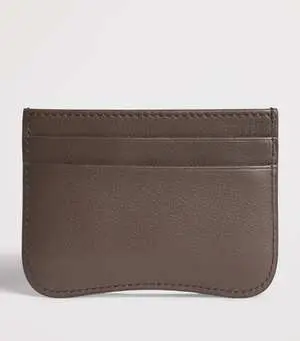 AMI Paris Grained Leather Paris Card Holder