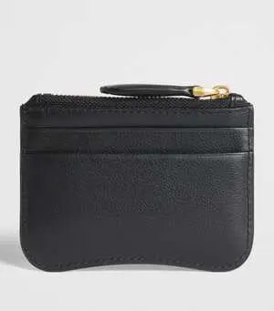 AMI Paris Leather Paris Zipped Card Holder