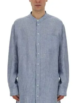 Dolce & Gabbana Mandarin Collar Oversize Shirt - Azure