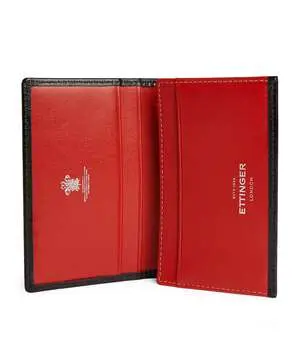 ETTINGER Leather Sterling Visiting Card Holder