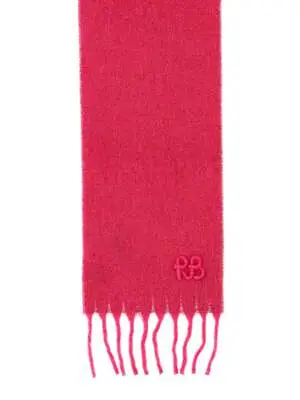 Ruslan Baginskiy Fringe Wool-blend Scarf - Fuchsia