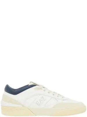 EA7 100% Bovine Leather Sneakers For - White