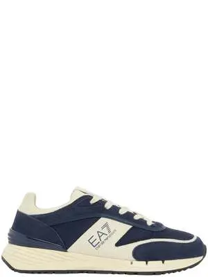 EA7 S Leather Sneakers - Navy
