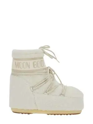 Moon Boot Mini Cotton-blend Boots For - Ivory