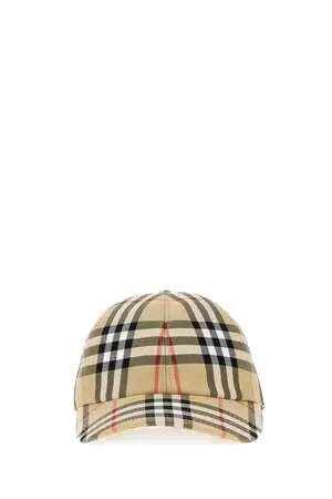 Burberry Embroidered Cotton Baseball Cap - Checked