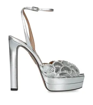 AQUAZZURA Leather Ce Soir Heeled Sandals 130