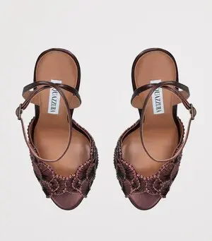 AQUAZZURA Leather Ce Soir Heeled Sandals 130