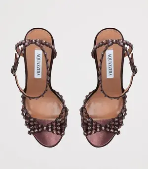 AQUAZZURA Leather Tequila Sandals 85