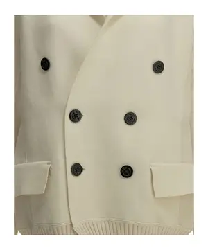 Sacai Double-breasted Hooded Coat