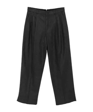 Emporio Armani Pleated Wide-leg Trousers - Black