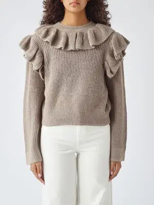 TWINSET Mastice Ruffled Knitted Sweater