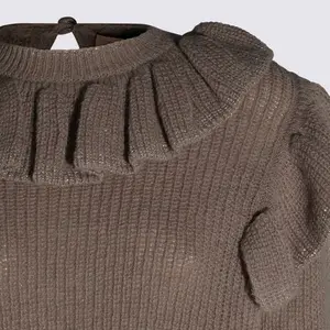 TWINSET Mastice Ruffled Knitted Sweater