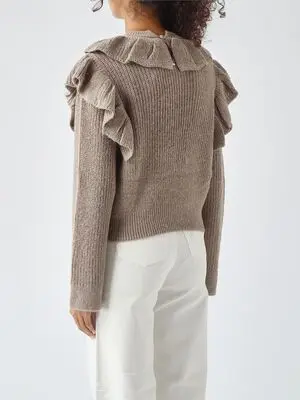 TWINSET Mastice Ruffled Knitted Sweater