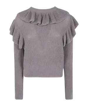TWINSET Jumper With Lurex Yarn And Ruffles - No