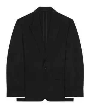 Givenchy Couture Seam Single-breasted Jacket In Wool And Mohair - Black