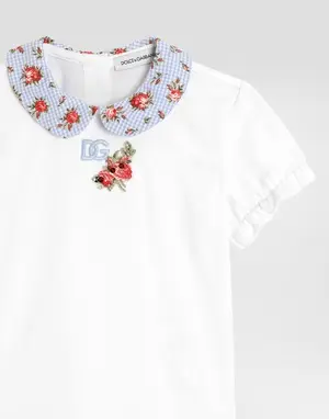 Dolce & Gabbana Floral-print Collar Top