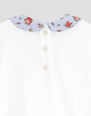 Dolce & Gabbana Floral-print Collar Top