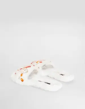 Dolce & Gabbana Flat Faux-fur Slippers