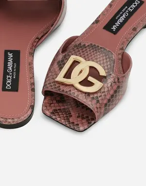 Dolce & Gabbana Python Skin Sliders