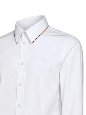 Burberry Check Trim Long Sleeved Shirt