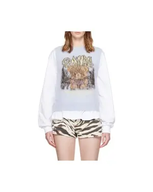 GANNI Teddy Jacquard Knitted Vest - Arctic Ice