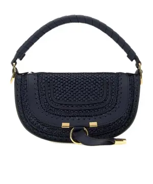 Chloé Marcie Mini Raffia Shoulder Bag