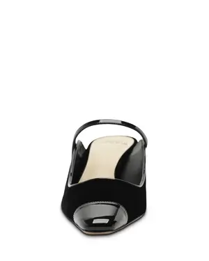 ALEXANDRE BIRMAN Tita Wave 60 Velvet & Patent Leather Mules