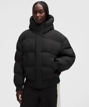 Lululemon Wunder Puff Bomber Hoodie - Black