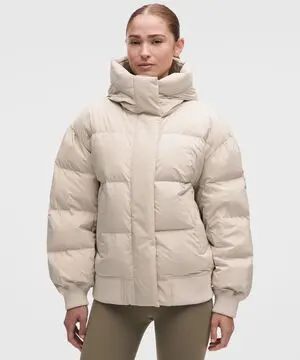 Lululemon Wunder Puff Bomber Hoodie Jacket - Sand Dollar
