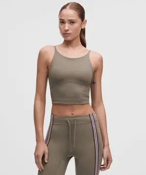 Lululemon Wunder Under Cropped Tank Top - Cypress Forest