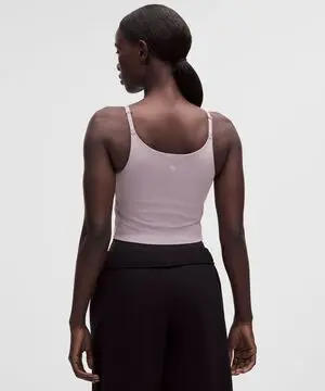 Lululemon Wunder Under Cropped Tank Top - Shallot