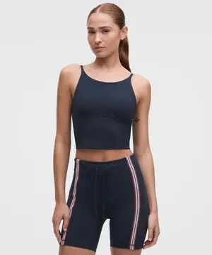 Lululemon Wunder Under Cropped Tank Top - True Navy