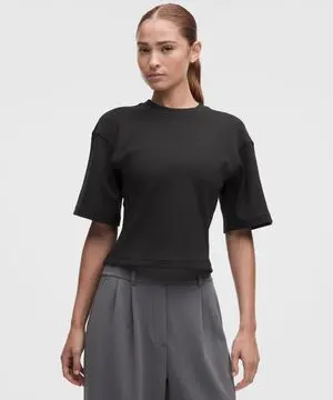 Lululemon Double-knit Relaxed Short-sleeve Shirt - Black